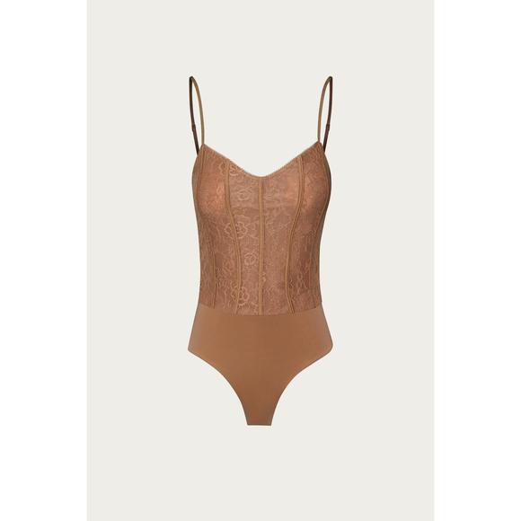 AFRM | Tops | New Afrm Catarina Bodysuit In Caramel | Poshmark